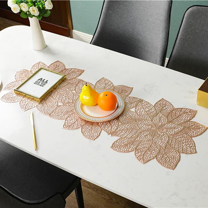 3 Feet Flower design Table Runner, Center Table Dressing Table Non-Sli ...
